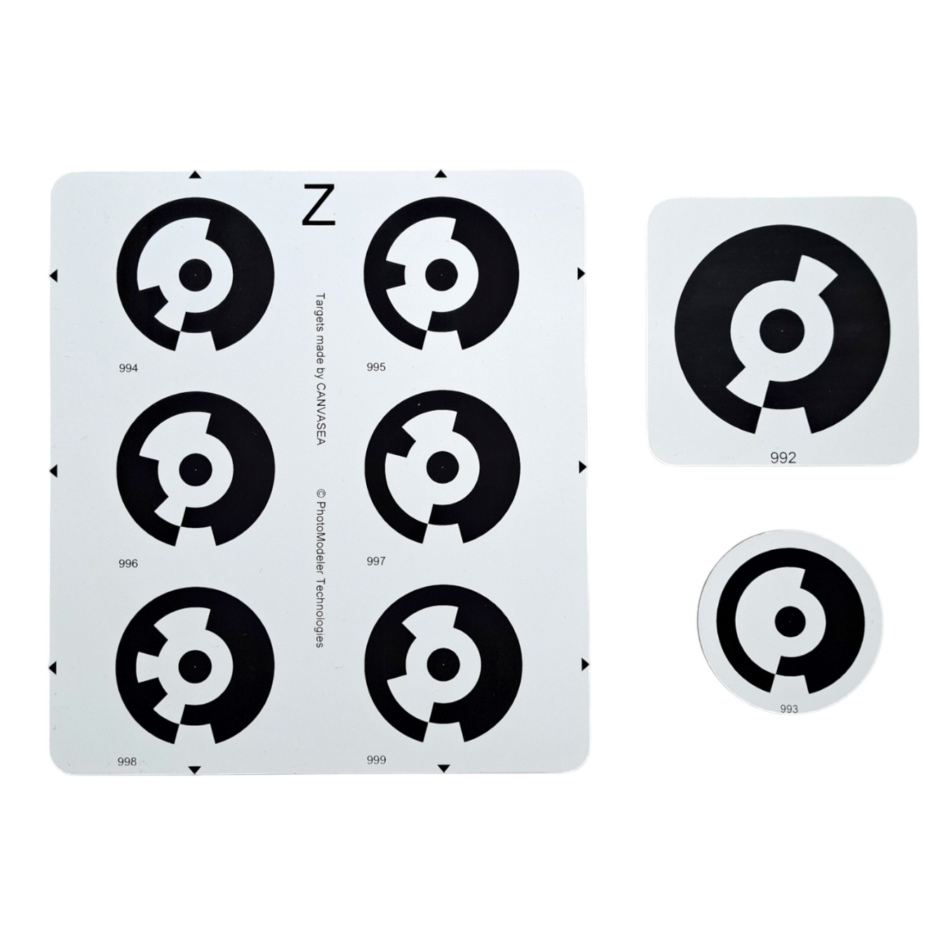 PhotoModeler Coded Targets Sample Kit – CANVASEA | Marine & Home Living