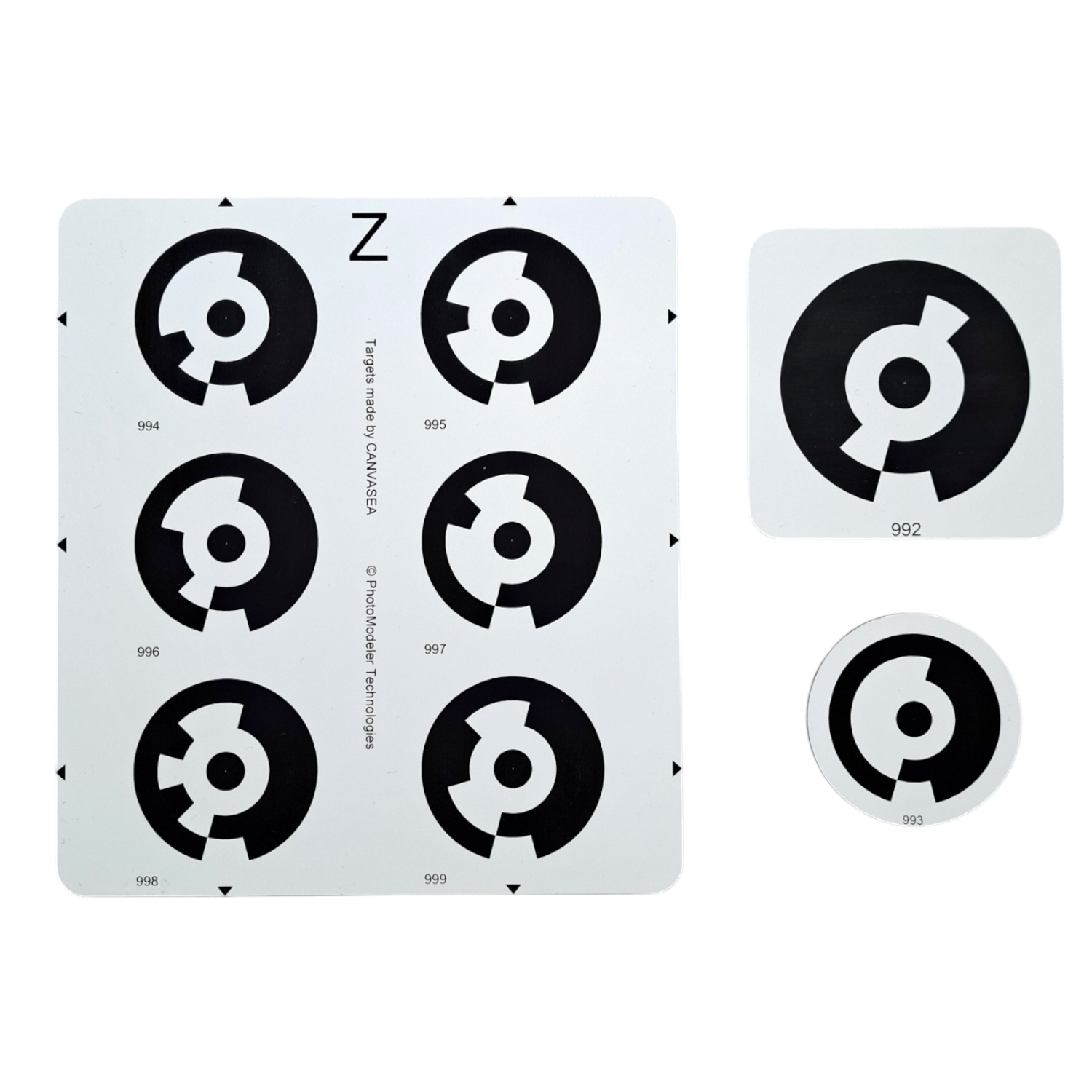 PhotoModeler Coded Targets Sample Kit – CANVASEA | Marine & Home Living